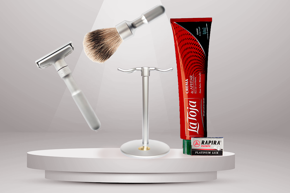 Merkur Futur 3 Piece 780002 Matte Chrome Traditional Safety Razor Set ...